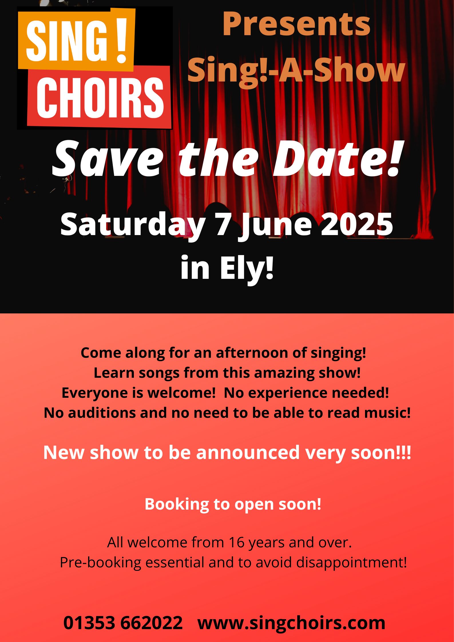 Our Next Sing!-A-Show - Save The Date!! - Sing! Choirs